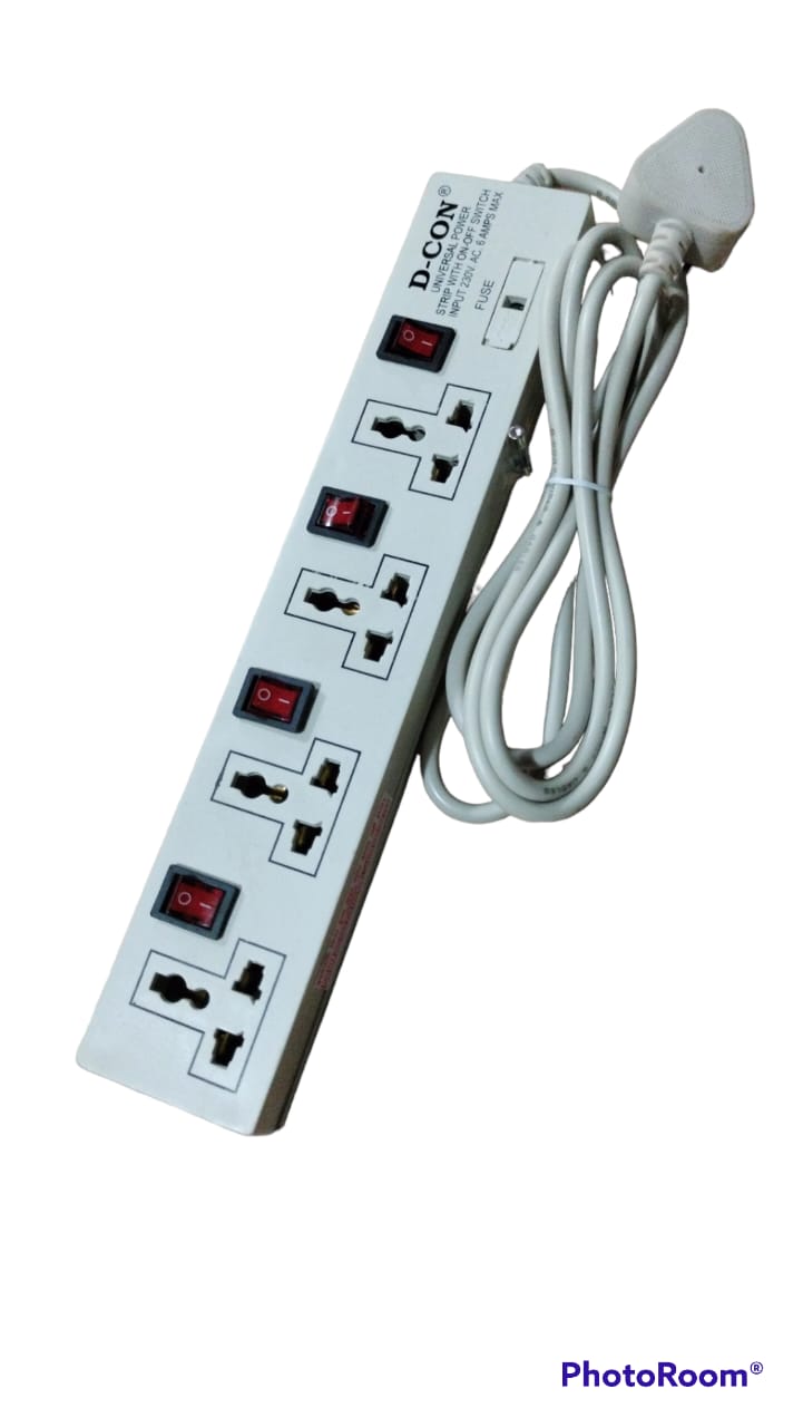 D-CON 4×4 2.5 Yard Computer Power Strip Wire Pack of 5 – KRISHNA LIGHT ...