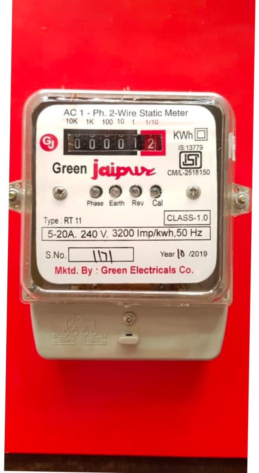 Krishna Jaipur Single Phase SUB Meter 1 Phase Analog ElectricityMeter ...