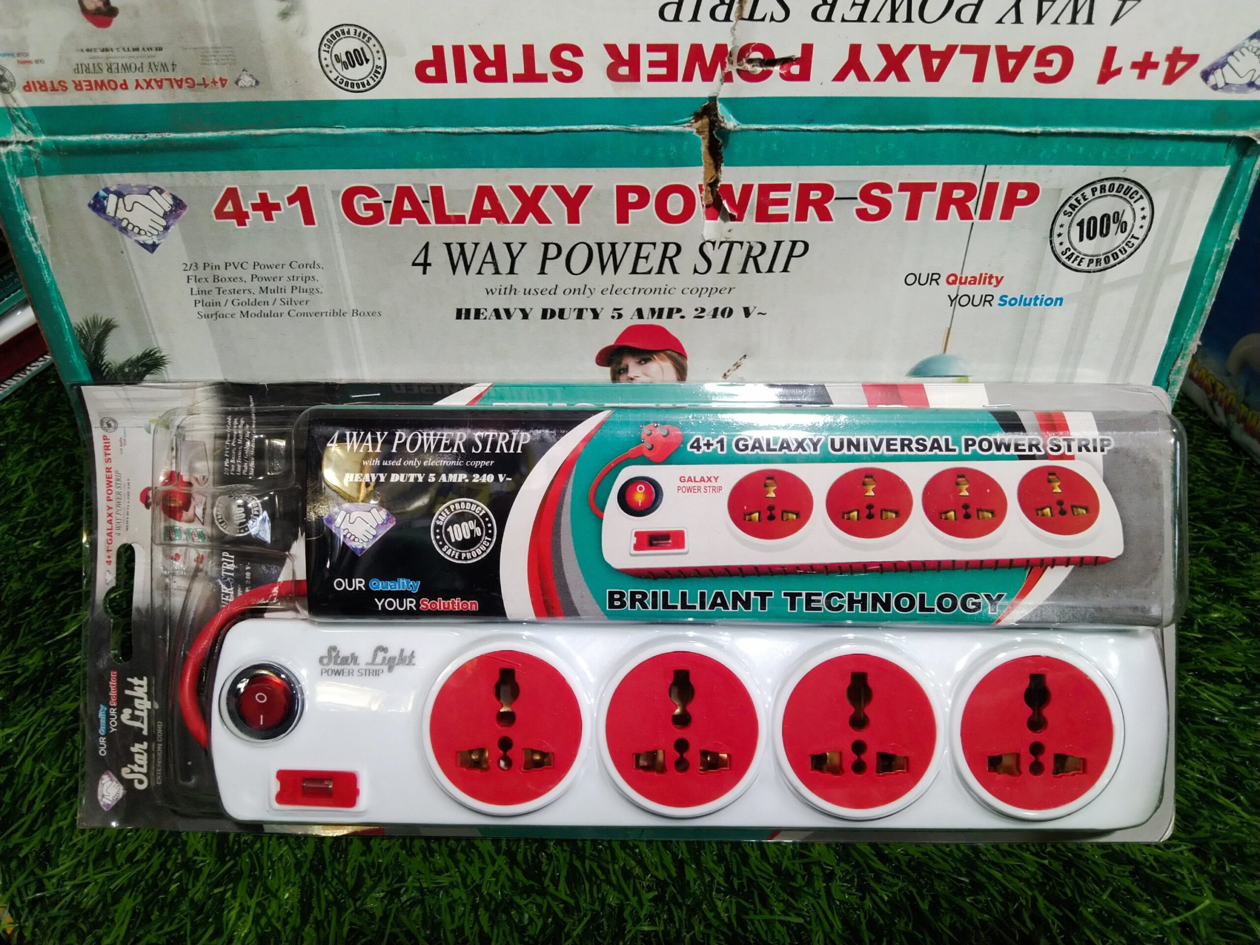 2 yard Jupiter Computer Power Strip Wire Pack of 5 - KRISHNA LIGHT HOUSE