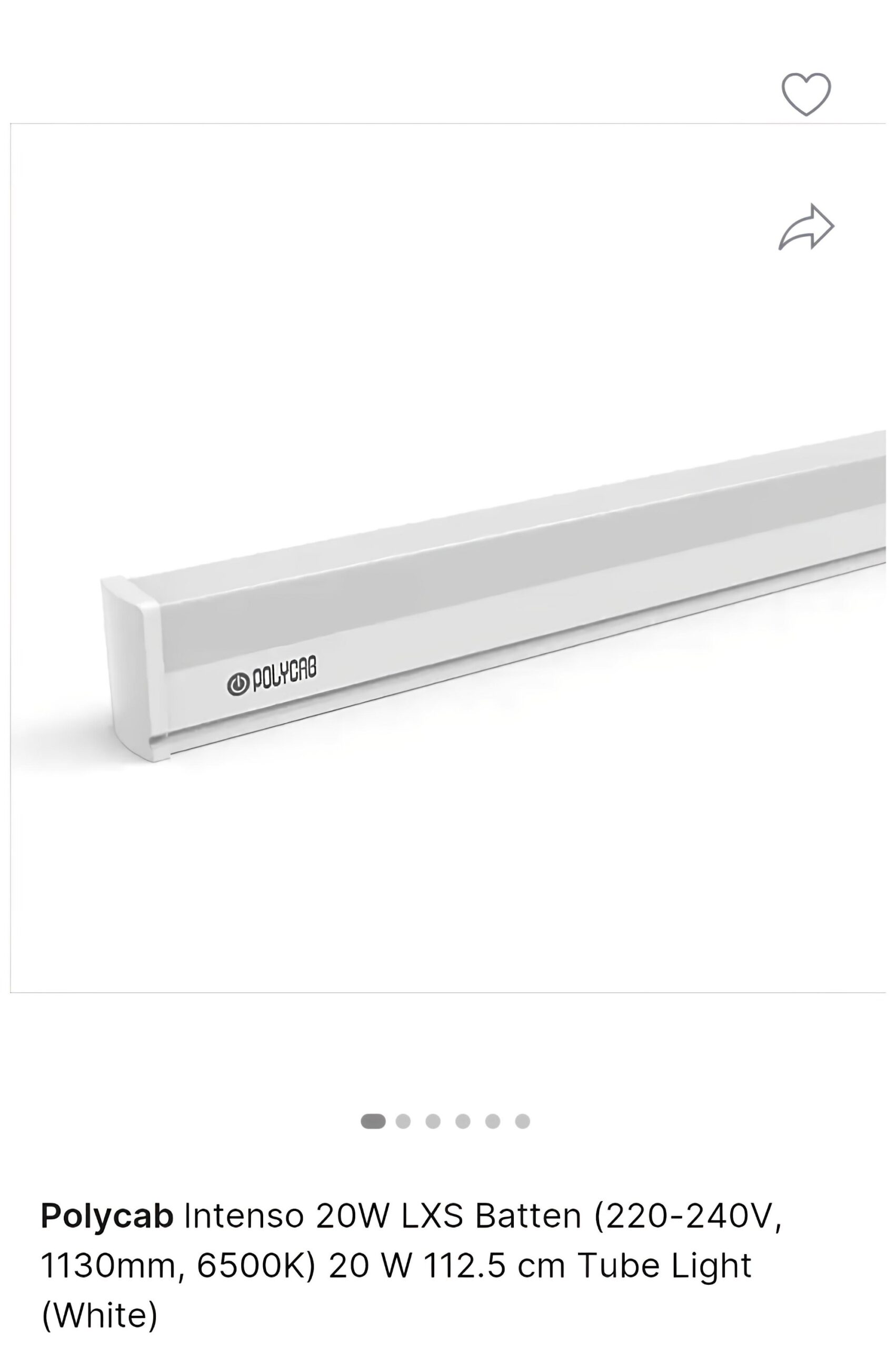 20 W Polycab T5 4-Feet LED Tube light 20watt Pack of 30 Pic - KRISHNA ...